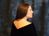 Senior Graduation V Neck Drapes Black Velvet for Photography Portraits