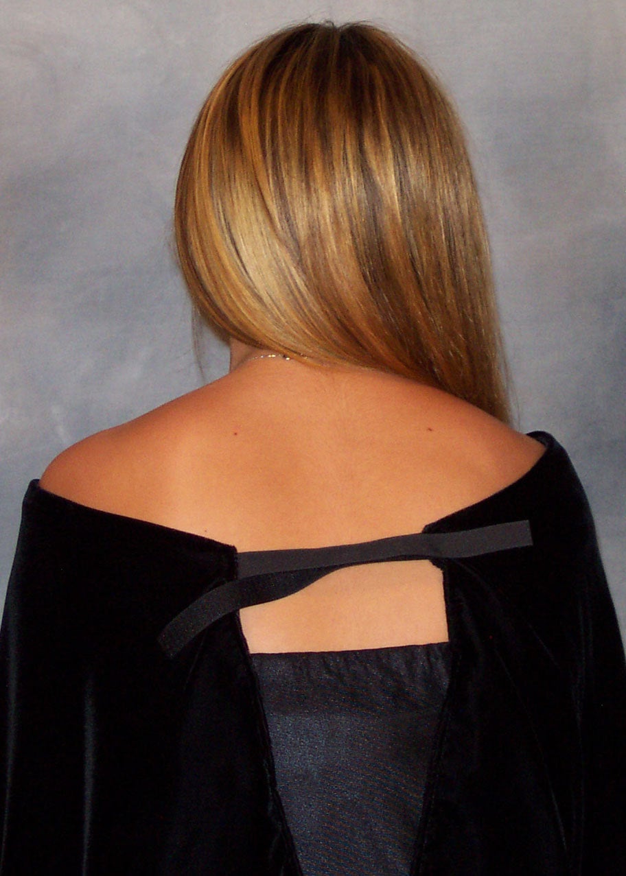 Graduation Drape Black Velvet VELCRO - Senior Drapes by Terri